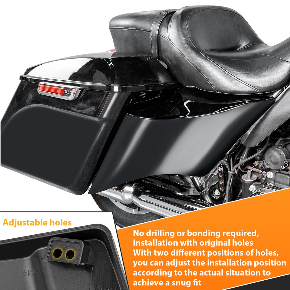 Side Covers Stretched Extended Side Panels Fit for Harley Touring FLT ...