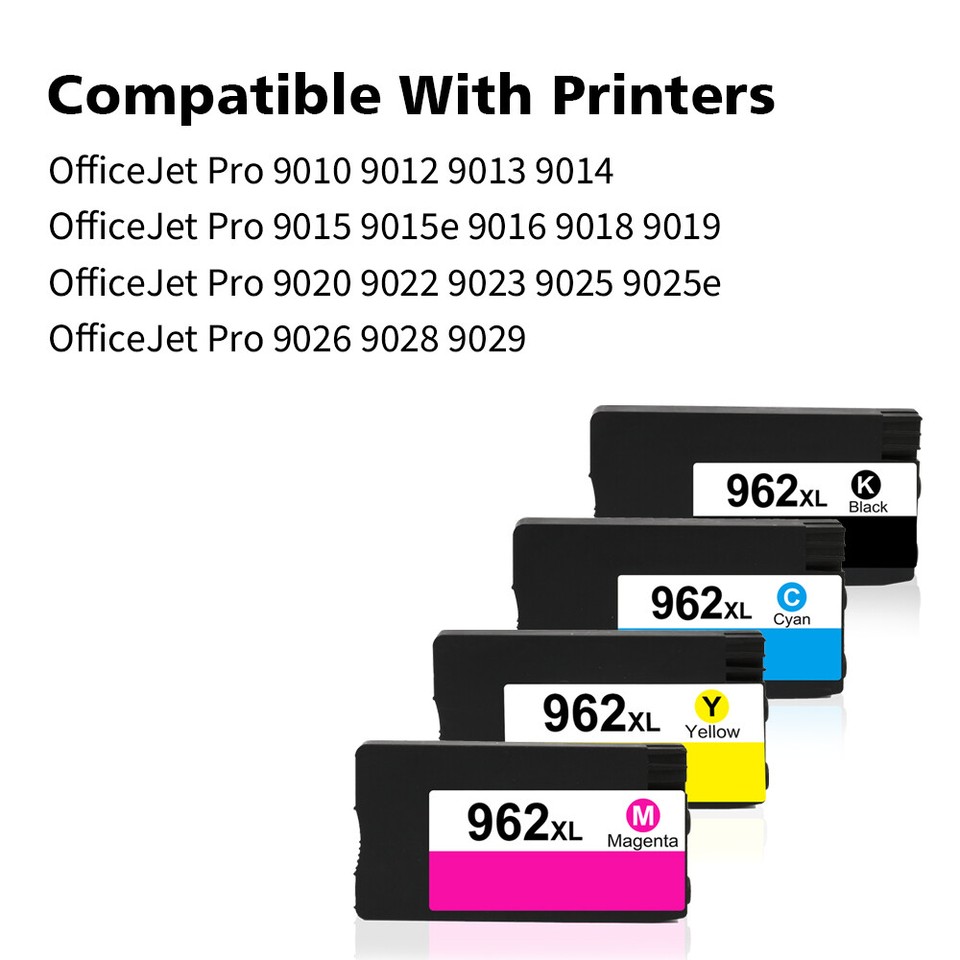 962XL Ink Cartridges for HP OfficeJet Pro 9015 9010 9018 9025 9010 9016 ...