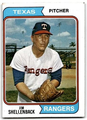1974 Topps Jim Shellenback . Texas Rangers #657 | eBay