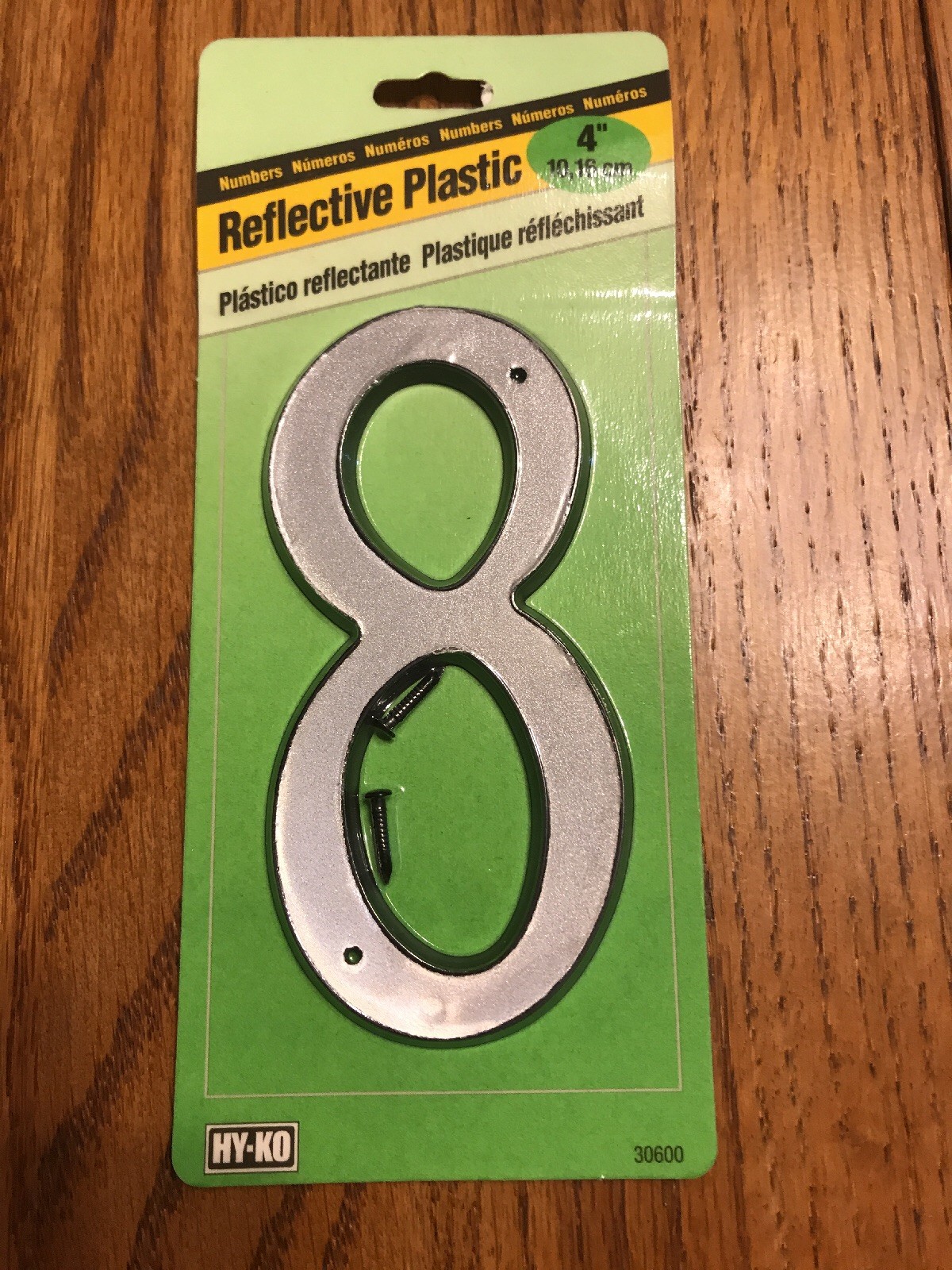 4" Reflective Plastic Number 8 Ships N 24h | eBay