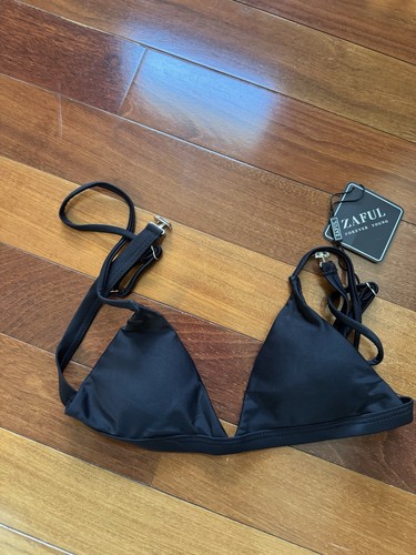 Brand New Zaful Black Adjustable Triangle Bikini Top: Size Small | eBay