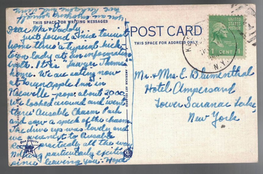 PC-4547**Vtg. PC 1940**New Dam at Ausable Chasm** Ausable Chasm, New ...