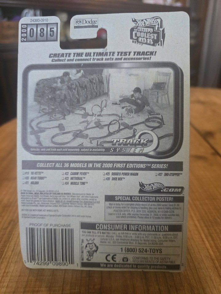 2000 Hot Wheels #85 First Editions 25/36 DODGE POWER WAGON Silver w/RZR ...