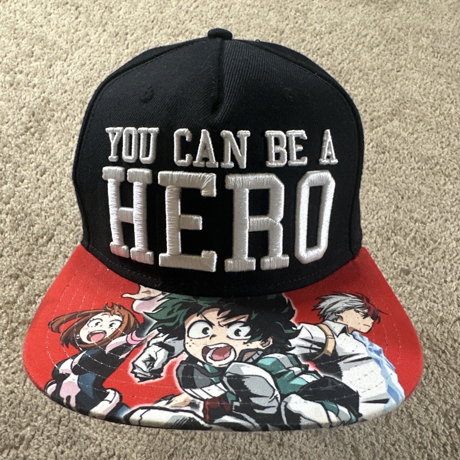 My Hero Academia Hat Cap Adult Black One Size Snapbac… - Gem