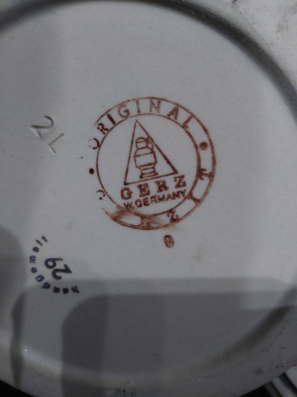 VINTAGE GERZ Handgemalt Cookie Jar With Castles In Relief. W. Germany ...