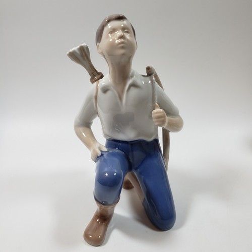 Rare Vtg Bing & Grondahl B & G Denmark Little Hunter Porcelain Figurine ...
