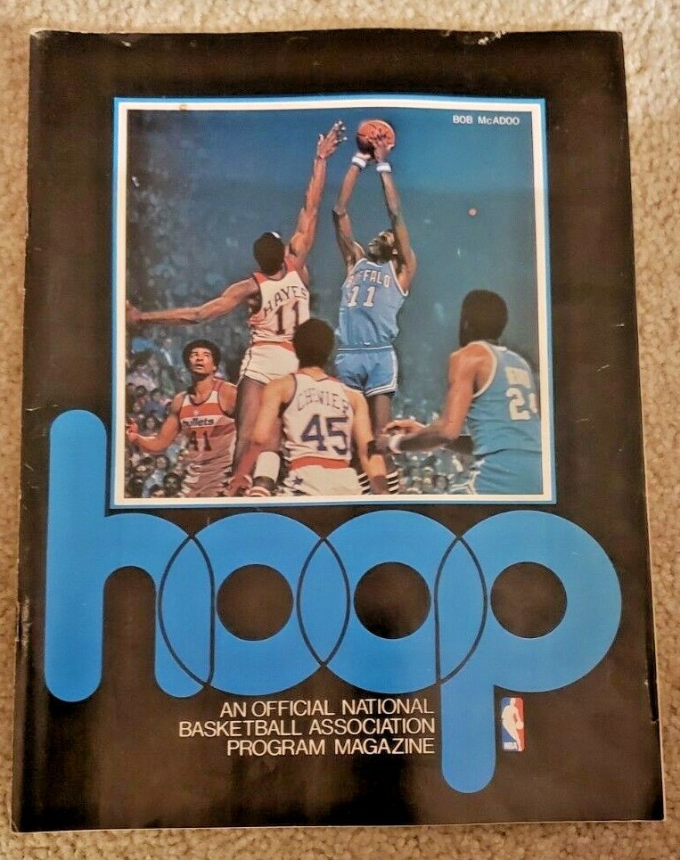 1975-76 NBA Hoop Magazine BRAVES @ Cleveland Cavs Cavaliers Bob McAdoo ...