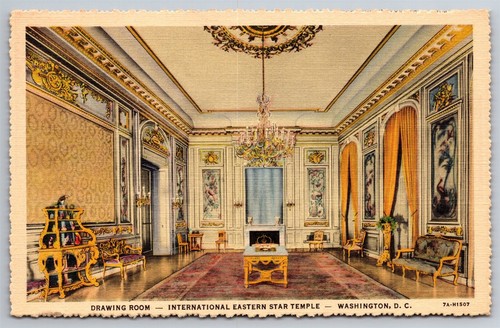 Drawing Room International Eastern Star Temple Washington DC Postcard ...
