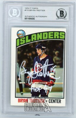 Bryan Trottier HOF 97 1976-77 Topps Autograph Auto Card #115 - BAS | eBay