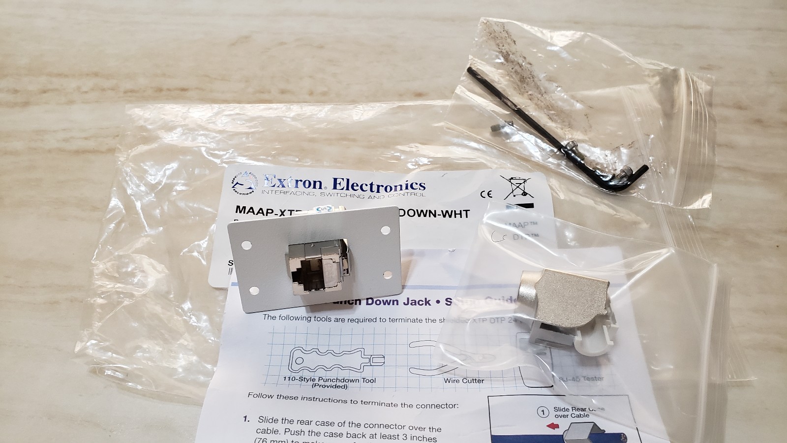 Extron MAAP-XTP DTP 24 Punch Down Jack 70-1052-22 (White) for sale ...