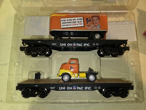 O Gauge 10-1/2 Flatcars w/GMC Semi & Trailer - TIDE - DISTRESSED | eBay