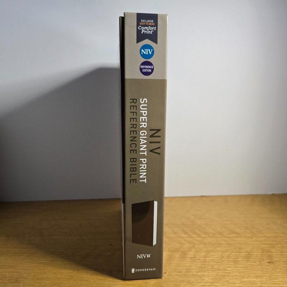NIV, Super Giant Print Reference Bible, Leathersoft, Brown | eBay