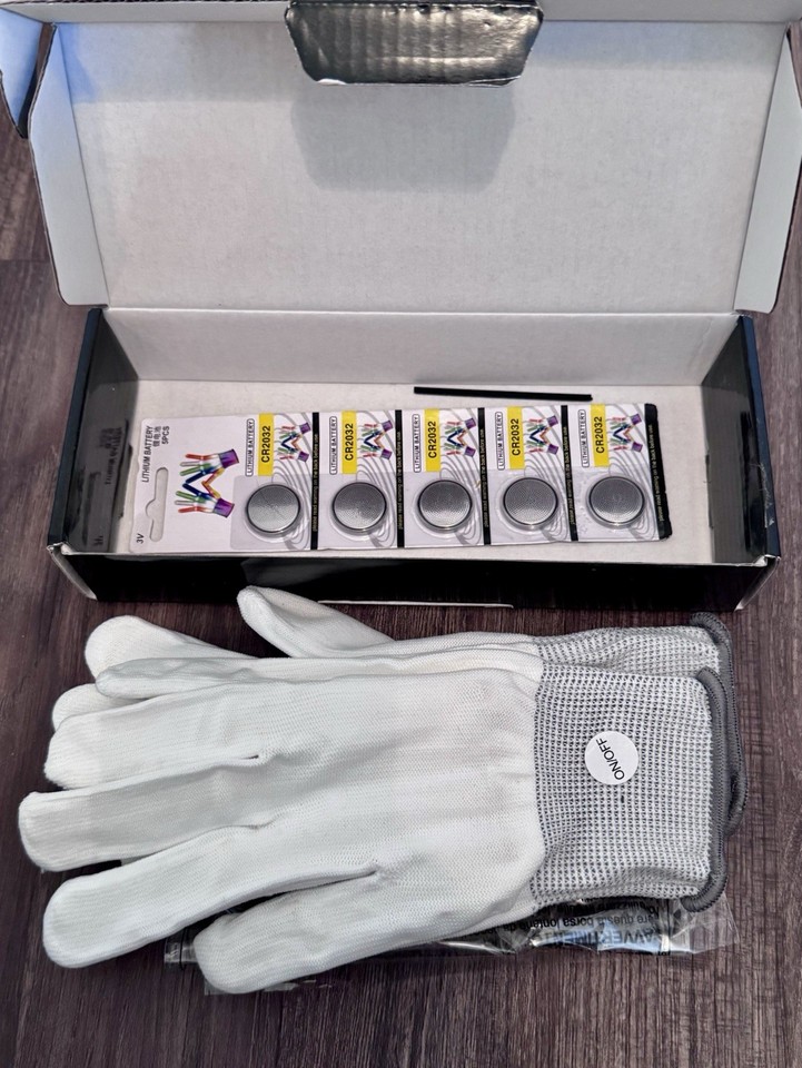 Electro LED Fingers Flashing Gloves Light Up Lighting Glow Xmas Dance ...