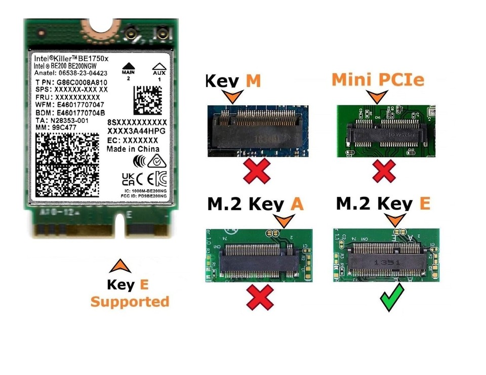 Intel BE1750x Killer Series Upgraded BE200 WiFi 7 Card | Gaming WiFi ...