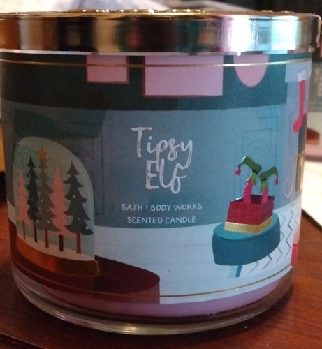 Bath & Body Works TIPSY ELF Vanilla Rum Nutmeg Scented 3 Wick Candle | eBay