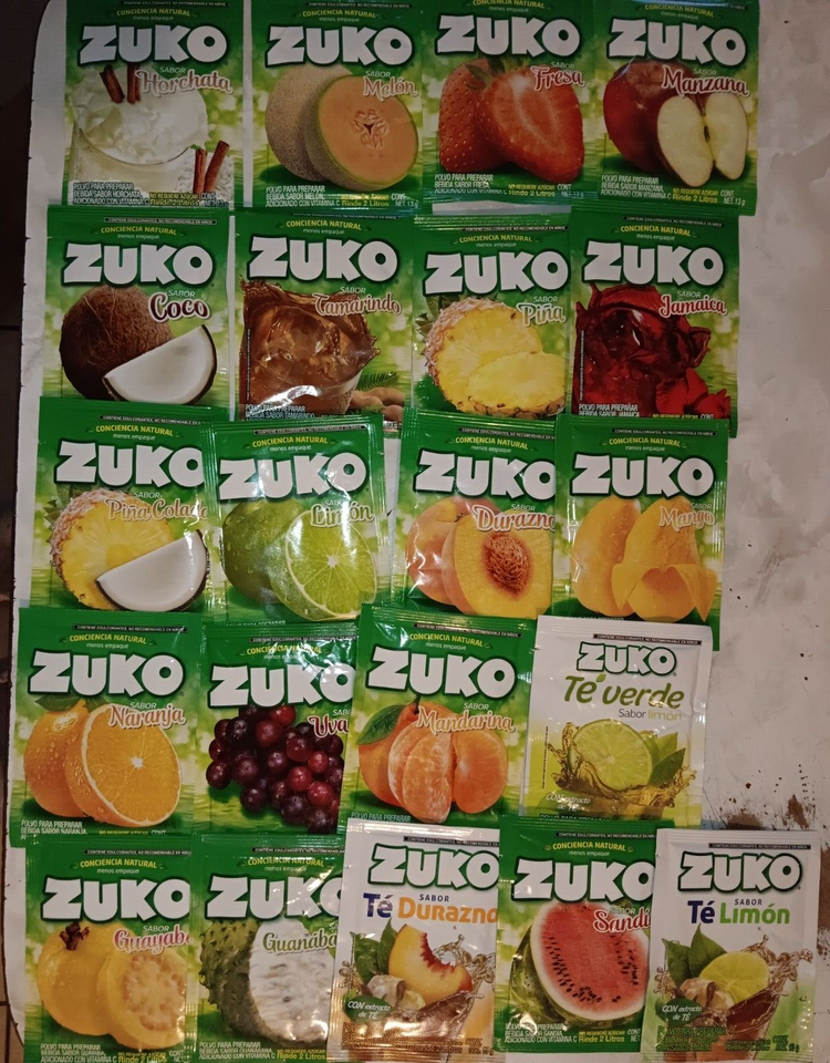 ZUKO Flavors No Sugar Needed Makes 2 Liters Of Drink Mix 21 different ...