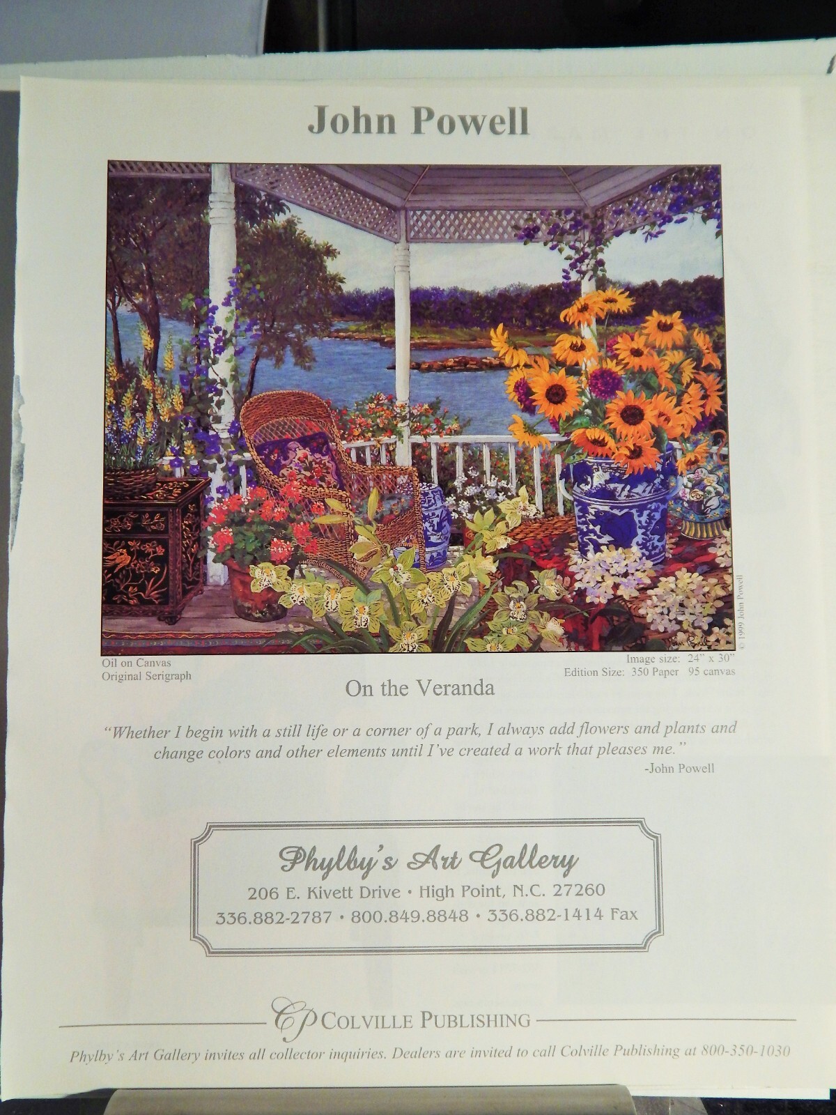 JOHN POWELL ART PIECES ORIG VTG 1999-3 ADVERTISEMENT, | eBay