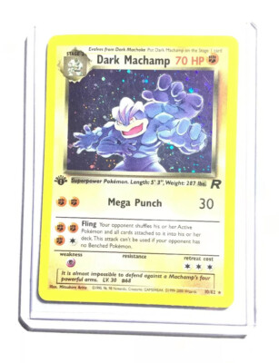 DARK MACHAMP - 10/82 - 1st Edition Team Rocket - Holo - Pokemon - EXC ...