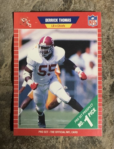 Derrick Thomas Rookie Football Card. Pro Set. Good Condition | eBay