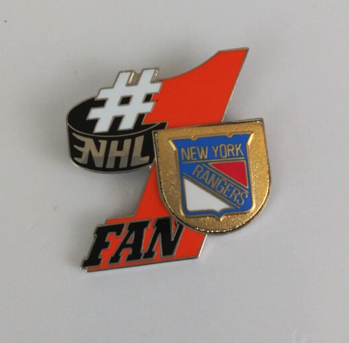 NHL New York Rangers #1 Fan 1.5" Lapel Hat Pin | eBay