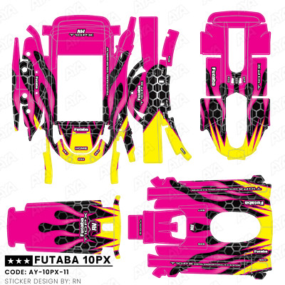 FUTABA 10PX TRANSMITTER RADIO CONTROL CUSTOM VINYL DECAL STICKER | eBay