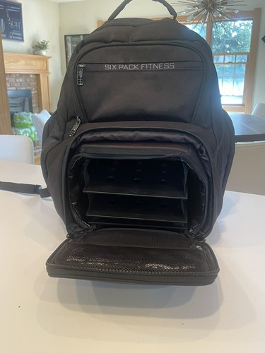 6 Six Pack Fitness Elite Voyager Gym Backpack Meal Prep System-No ...