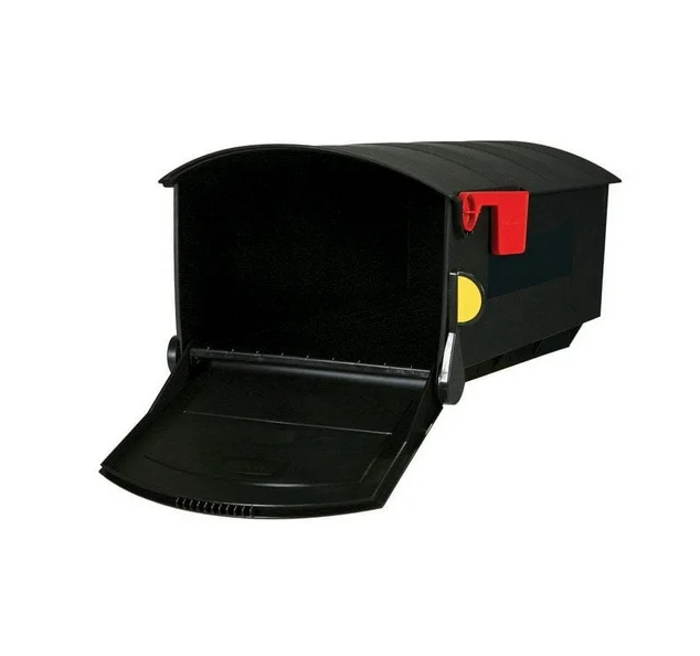 Architectural Mailboxes Patriot Large Plastic Post Mount Mailbox Black ...