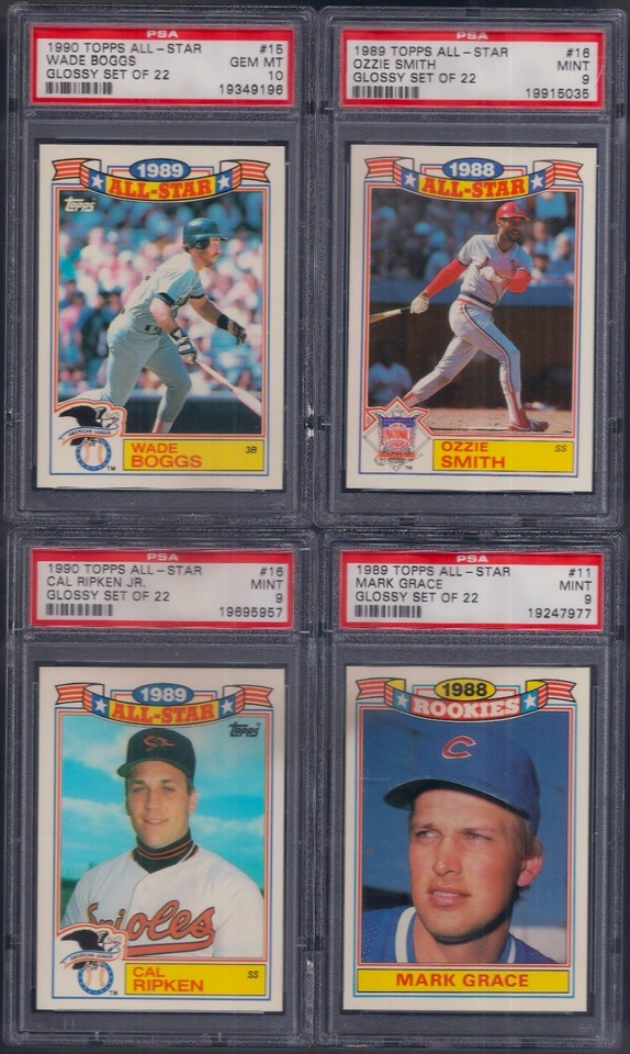 PSA 9 1986 Topps All-Star Glossy #9 Carlton Fisk Chicago White Sox 1 ...