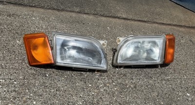 Ford Transit Mark 5 Smiley front pair headlights & indicators plastic ...