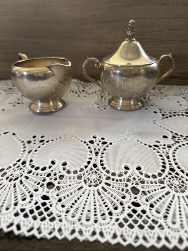 Vintage Oneida Fiesta Silverplate Creamer and Sugar Bowl with Lid | eBay