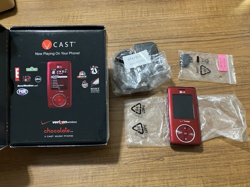 MINT COND. LG Chocolate VX8500 Cherry Red Retro Verizon Wireless Slider ...