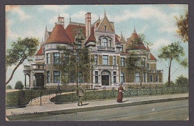 Springfield MA Wesson Residence postcard 1909 | eBay