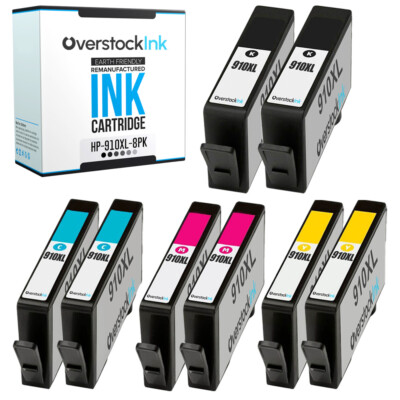 8-Pack 910XL Printer Cartridges for HP OfficeJet Pro 8022e 8023 8024 ...
