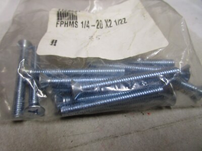 1/4"-20 x 2-1/2" Phillips Drive Flat Head Zinc Finish Steel Machine ...