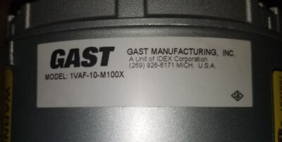 Vacuum - Gast Vacuum Pump Model