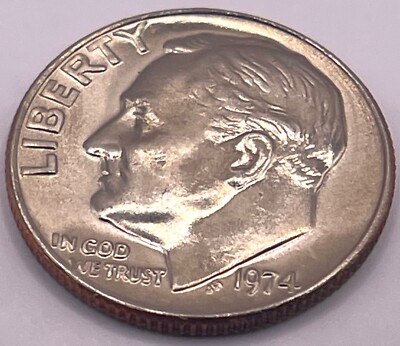 1974 Roosevelt Dime 10C - Mint State - BU (SKU 199) | eBay