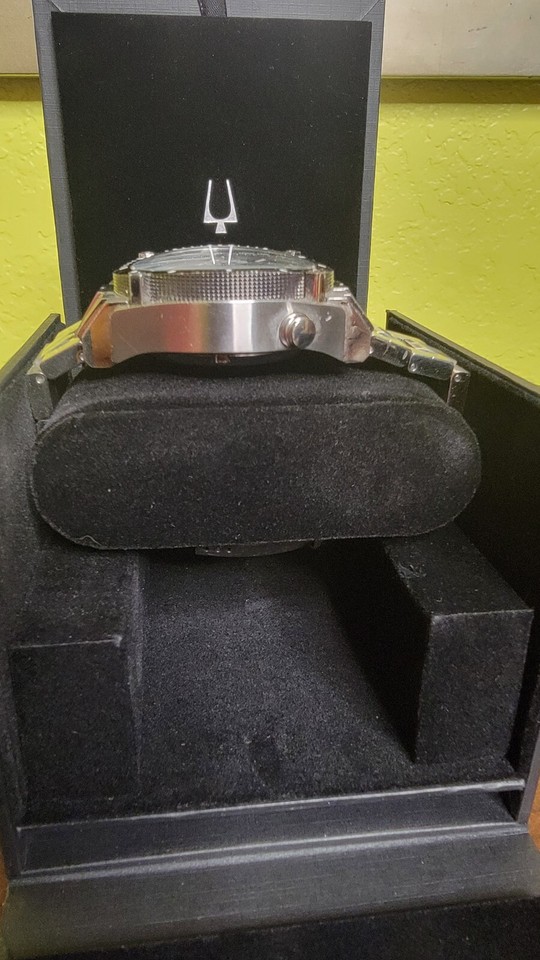 Bulova Watch Men's Icon Precisionist Chronograph Black Blue Dial 98B316 ...