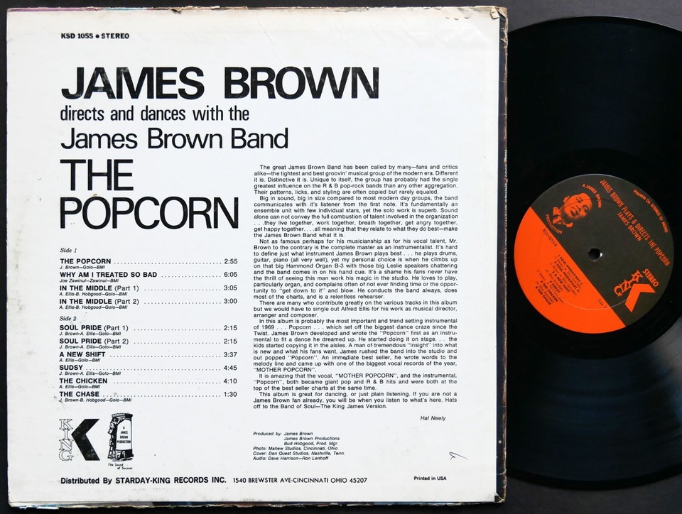 JAMES BROWN The Popcorn LP KING RECORDS KSD 1055 US 1969 Soul Funk | eBay
