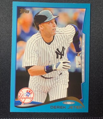 2014 Topps Derek Jeter Yankees Walmart Blue Parallel Baseball Card #200 ...