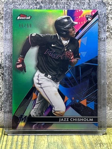 2021 Topps Finest - Green Refractor #40 Jazz Chisholm /99 (RC) for sale ...