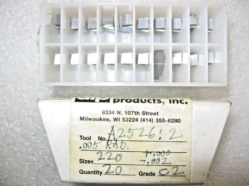 20 pcs) ATP Allied Tool Products A2526:2 C2 Grade .220" Carbide ...