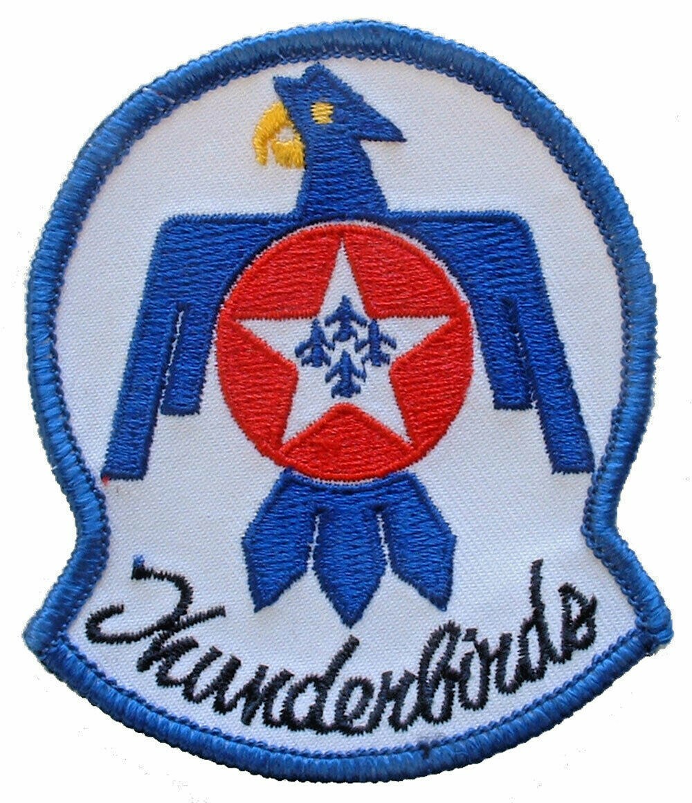 AIR FORCE THUNDERBIRDS Embroidered Shoulder Patch 3-3/8" (0027) | eBay
