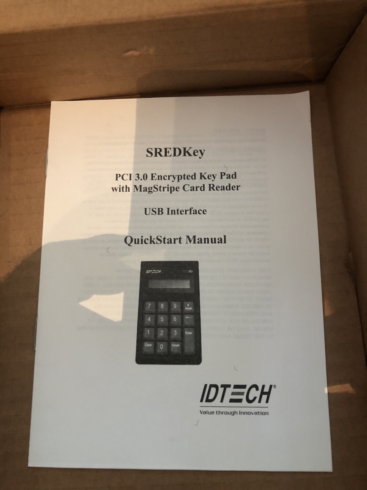 IDTech SREDKey MagStripe USB Credit Card Reader IDSK-534833TEB NIB | eBay