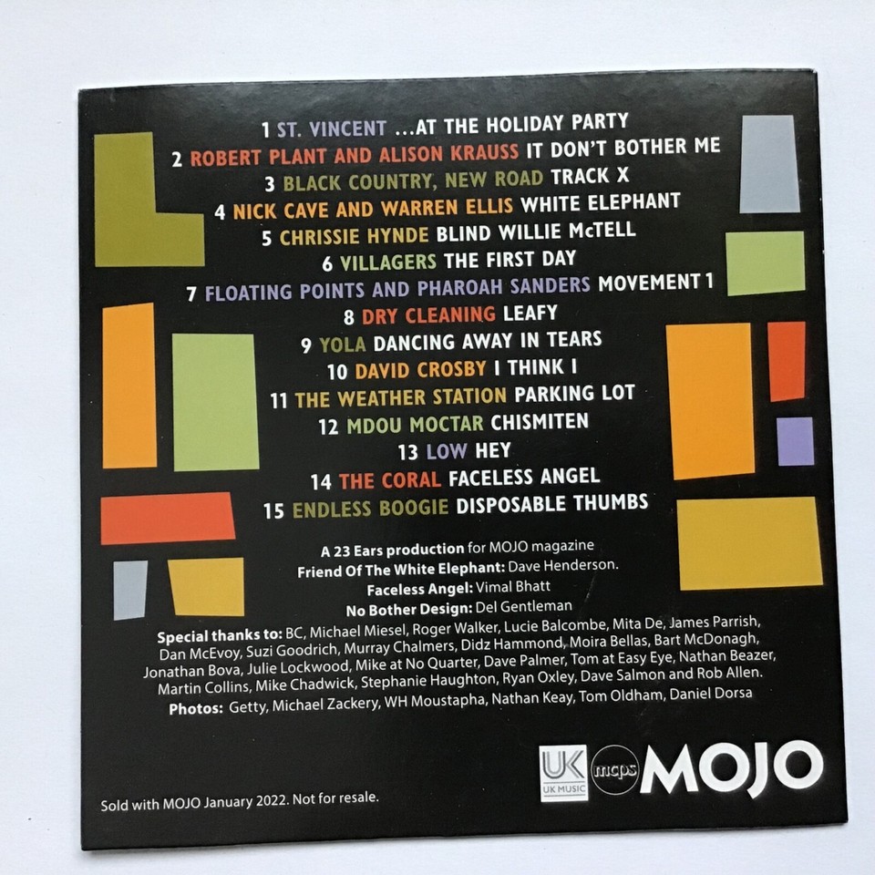 Best of 2021 Mojo CD David Crosby Nick Cave Warren Ellis St Vincent ...