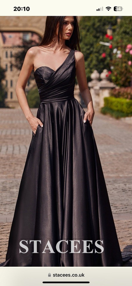 stacees prom Party Satin dress size 8 | eBay UK