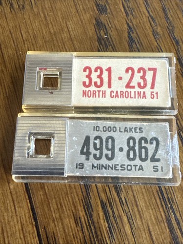 1951 North Carolina & Minnesota DAV License Plate Keychain Tags | eBay