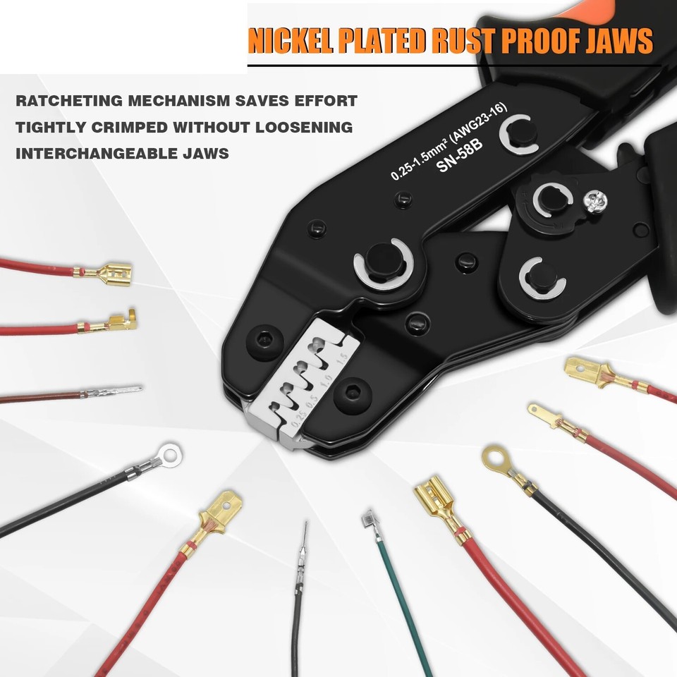 Crimping Pliers Crimping Tool Ratchet Wire for JST Dupont Terminals Pin ...