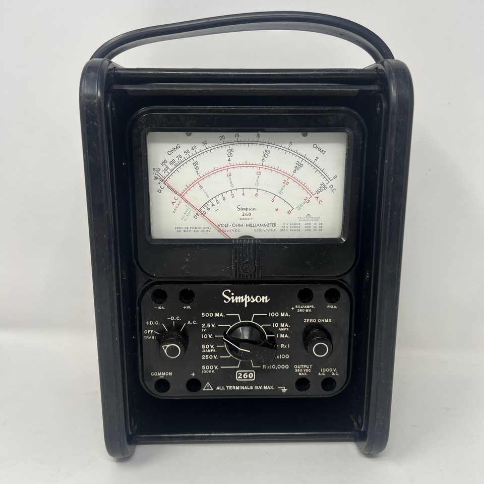 Simpson 260 Series 7 Meter with Classic Roll Top Case & Probes | eBay