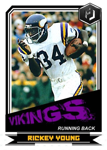 ACEO RICKEY YOUNG MINNESOTA VIKINGS CUSTOM HAND MADE ART CARD 1 | eBay