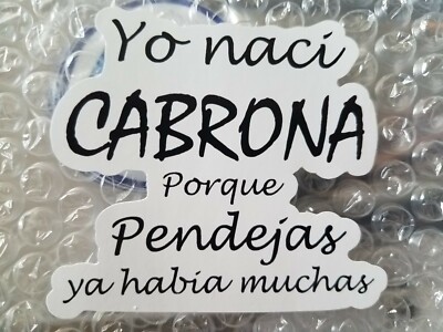 "CABRONA" funny die cut motorcycle bumper helmet laptop flask mexican ...